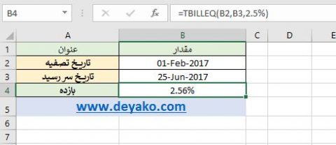 تابع TBILLEQ - دیاکو
